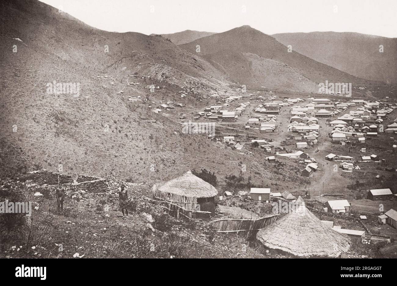 19th century vintage photograph: Barberton, De Kaap Gold Fields, South ...