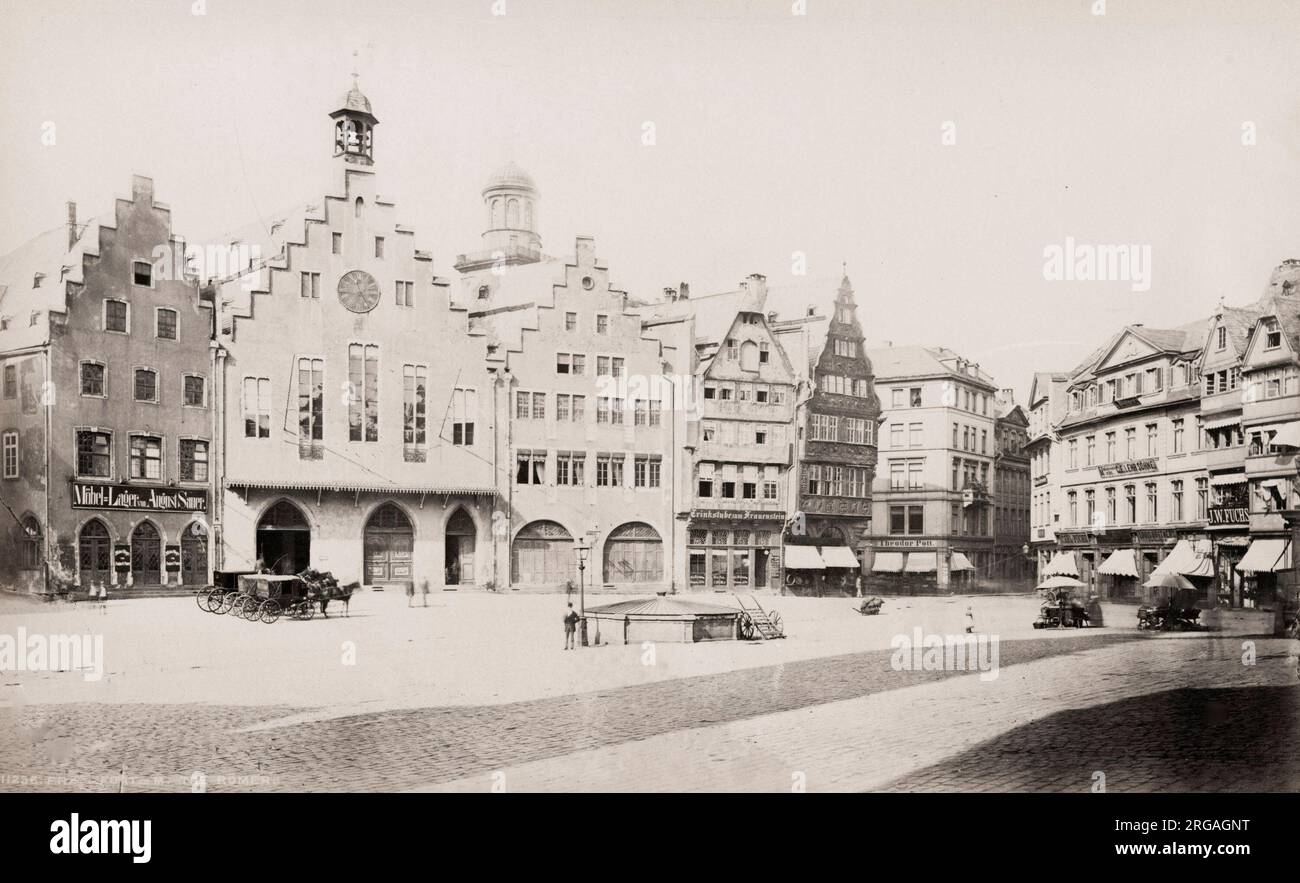 19th century vintage photograph: Romer, Frankfurt Stock Photo - Alamy