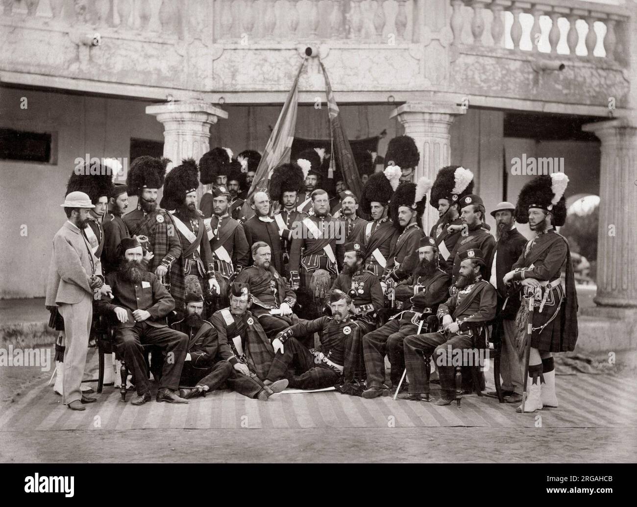 Scottish Regiment, British army, India, c.1860's Stock Photo - Alamy