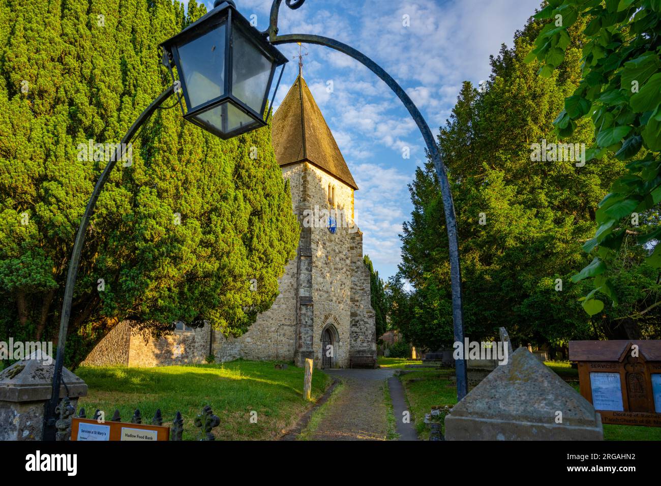 St Mary's church Hadlow near Tonbridge Kent Stock Photo - Alamy