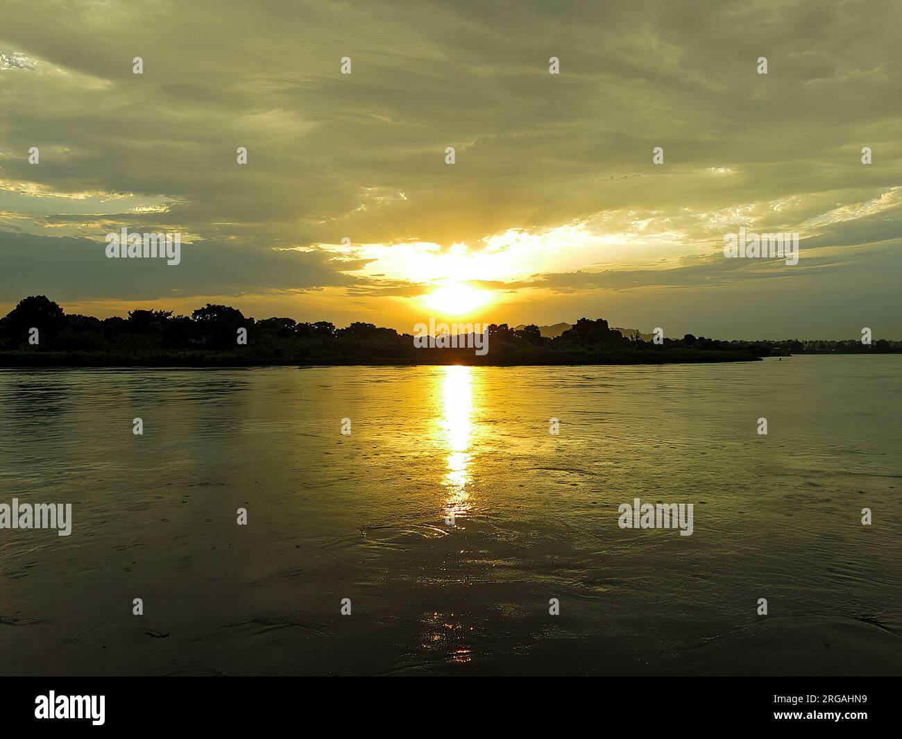Sunset on the Nile at Juba Stock Photo - Alamy