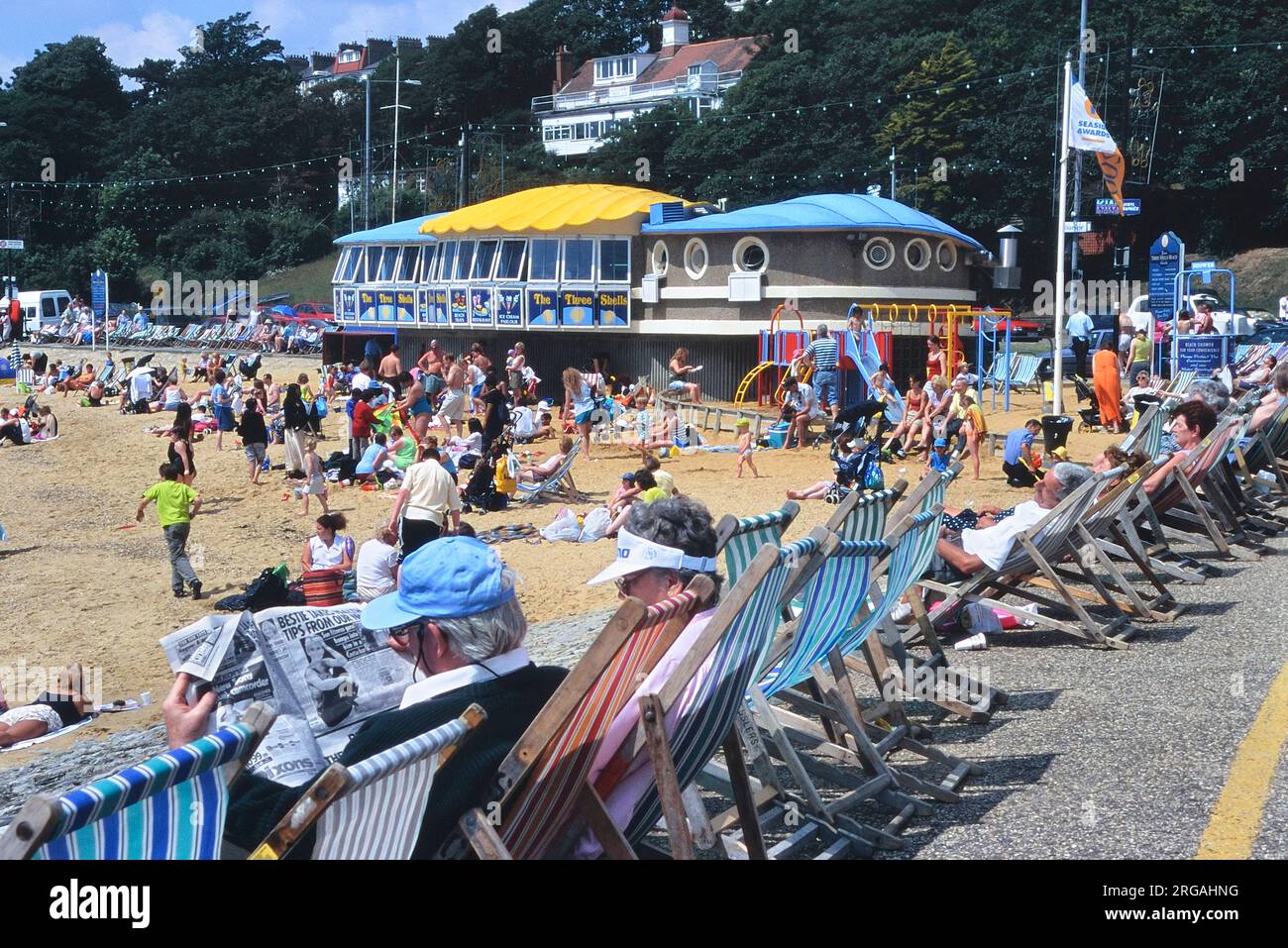 The Three Shells cafe and beach. Southend.Essex.England.Circa 1990's ...