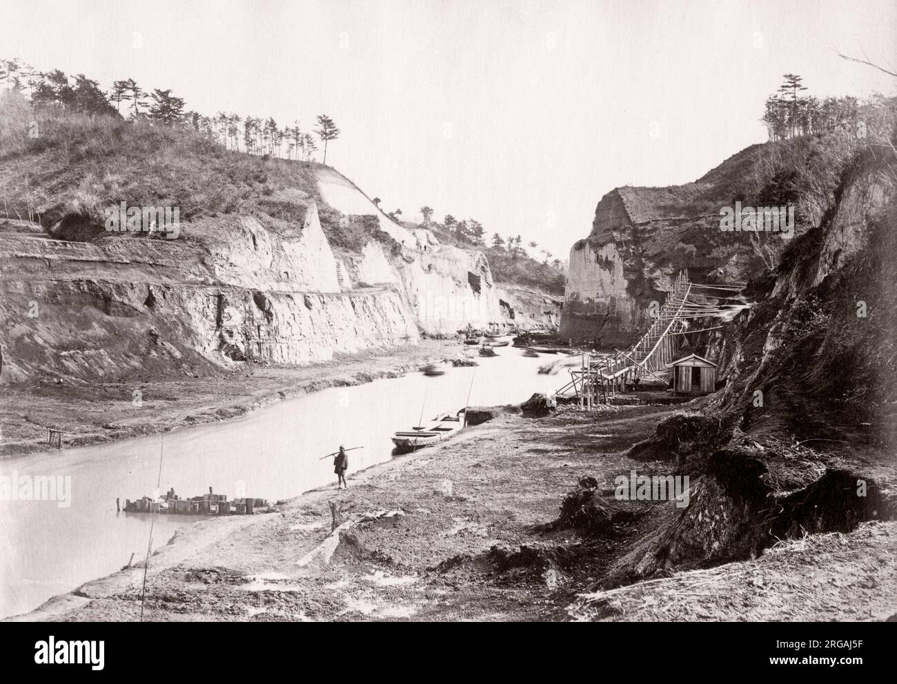 c1870's Japan - canal cutting Tokyo (?) - from 'The Far East' magazine ...