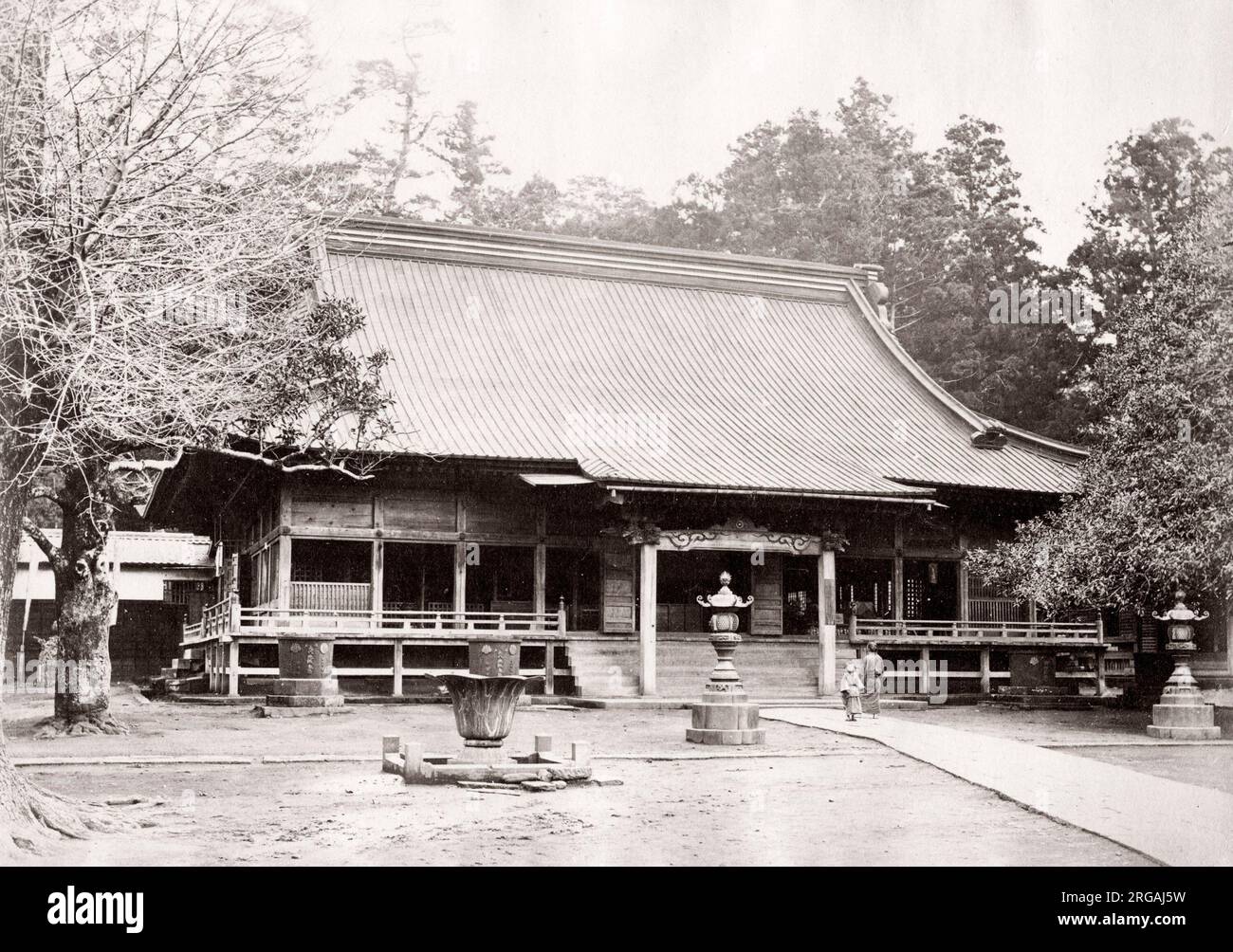1870's Japan - Fujisawa temple on the Tokaido road, 11 miles from ...