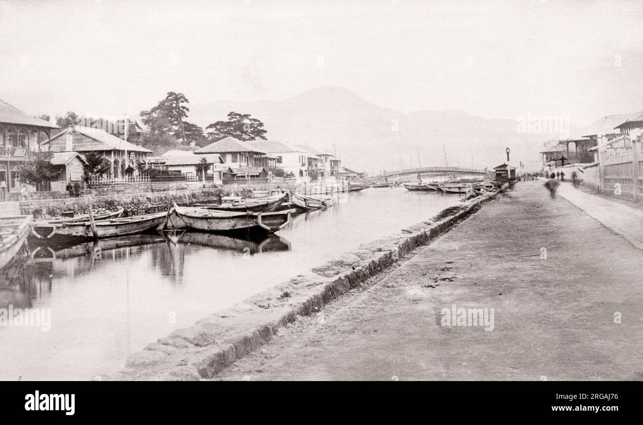 1870's Japan - creek Nagasaki - from 'The Far East' magazine Stock ...