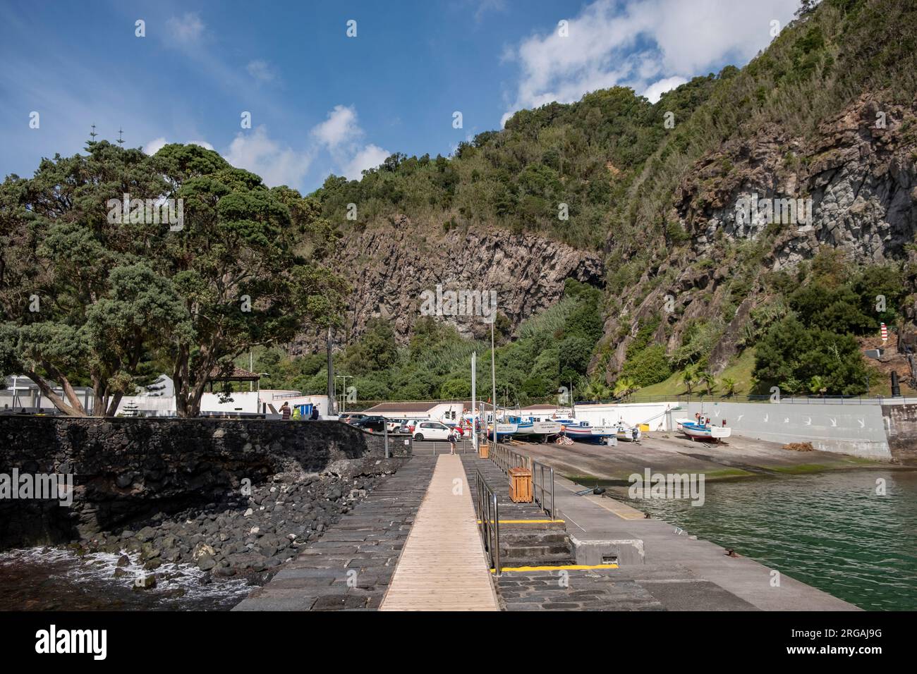 Caloura, Azores, 19.09.2019 - View of the Fishing Port on Caloura in ...
