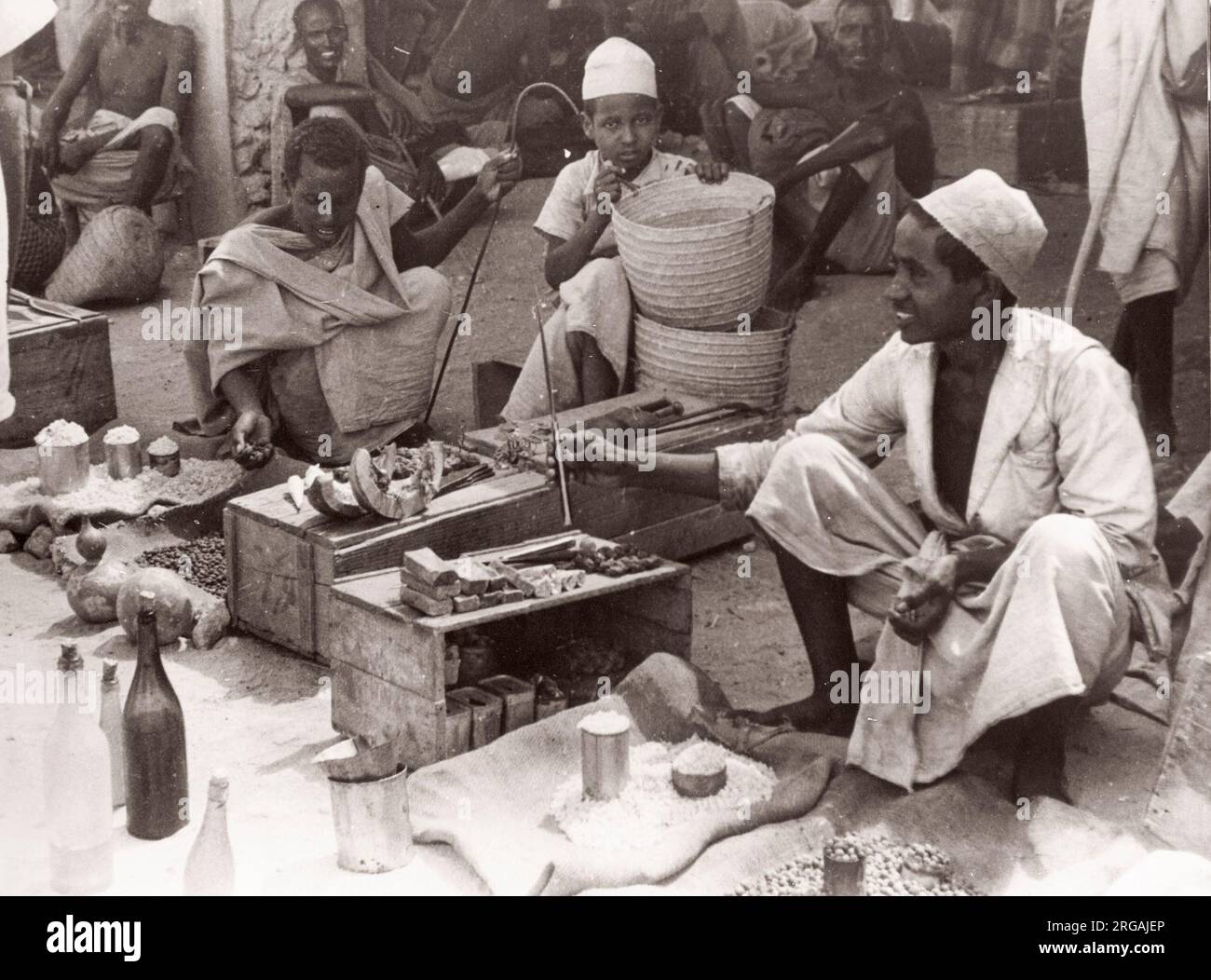 1940s East Africa -the market in Bardera - Italian Somaliland, Somalia ...