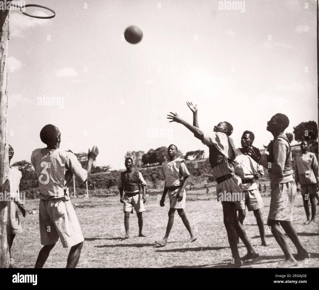 1940s East Africa - convalescing soldiers, playing netball Photograph ...