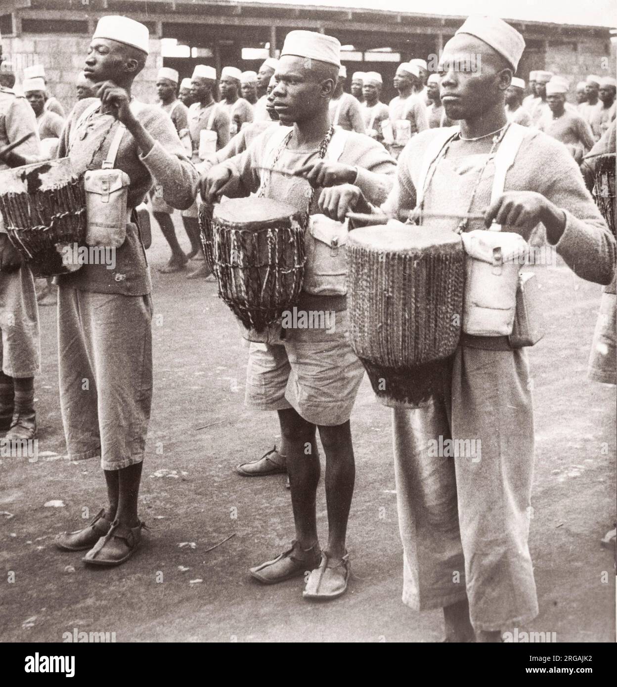 1940s East Africa - military drums, army training camp, Kenya ...