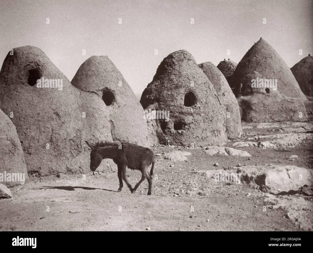 1943 Syria - Kafer or Kafr Halab - village with traditional mud beehive ...