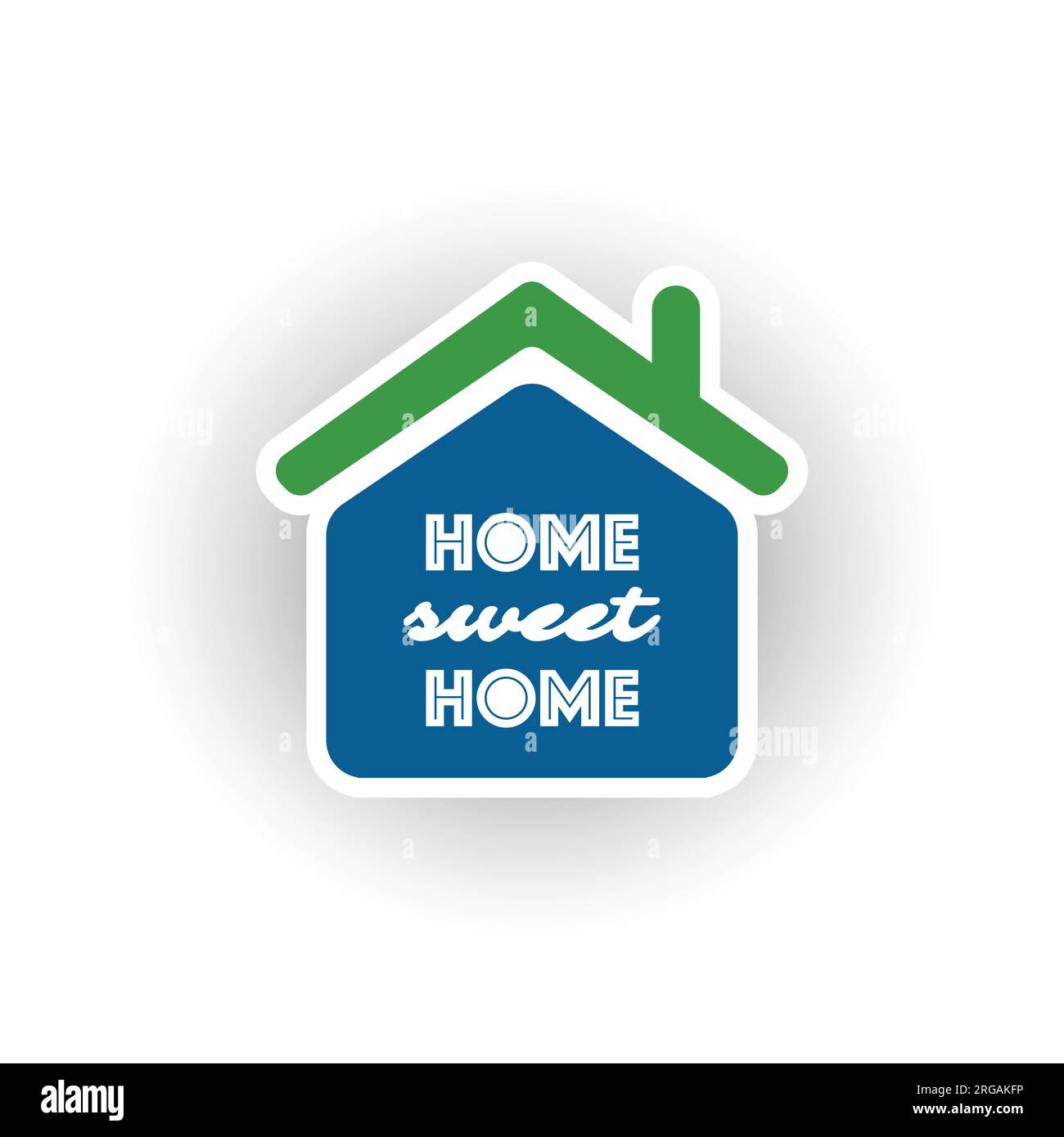 Home, Sweet Home Typography, Green And Blue Stock Vector Image & Art ...