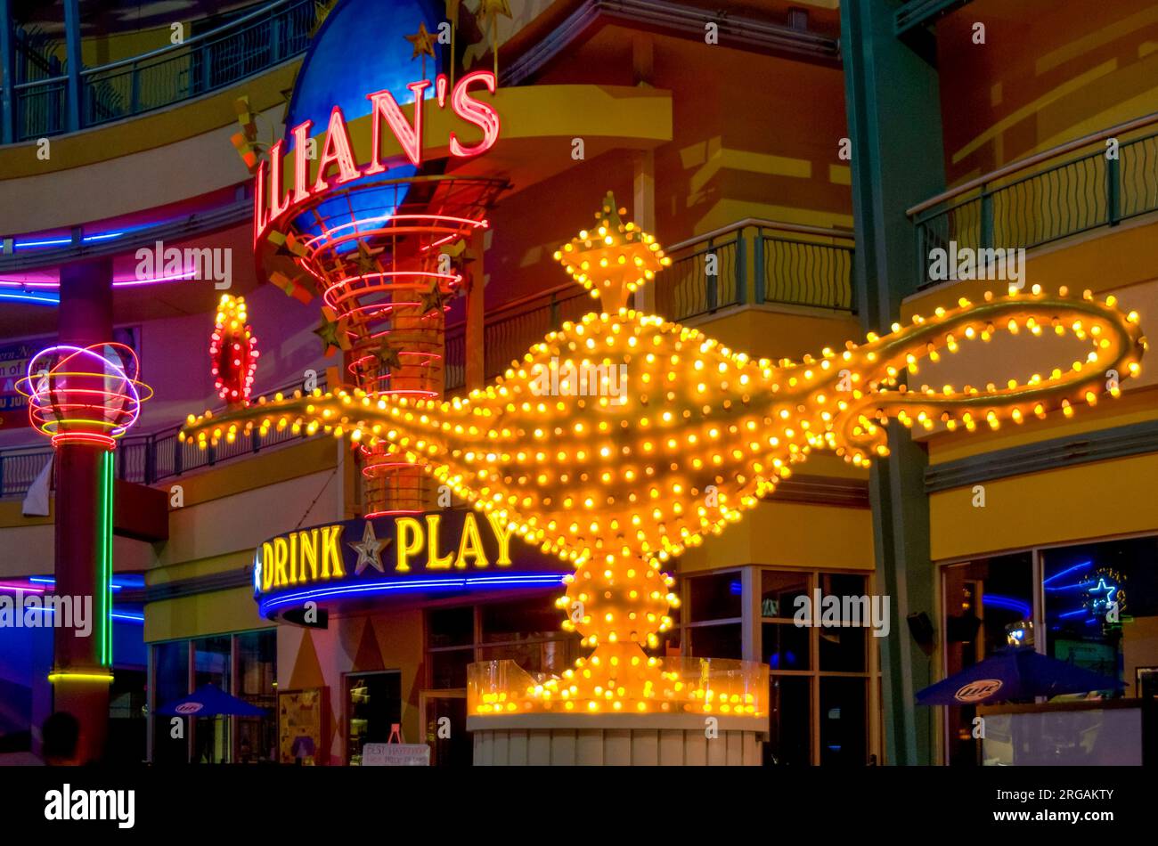 Genie's lamp inside the mall at Freemont Street Stock Photo - Alamy