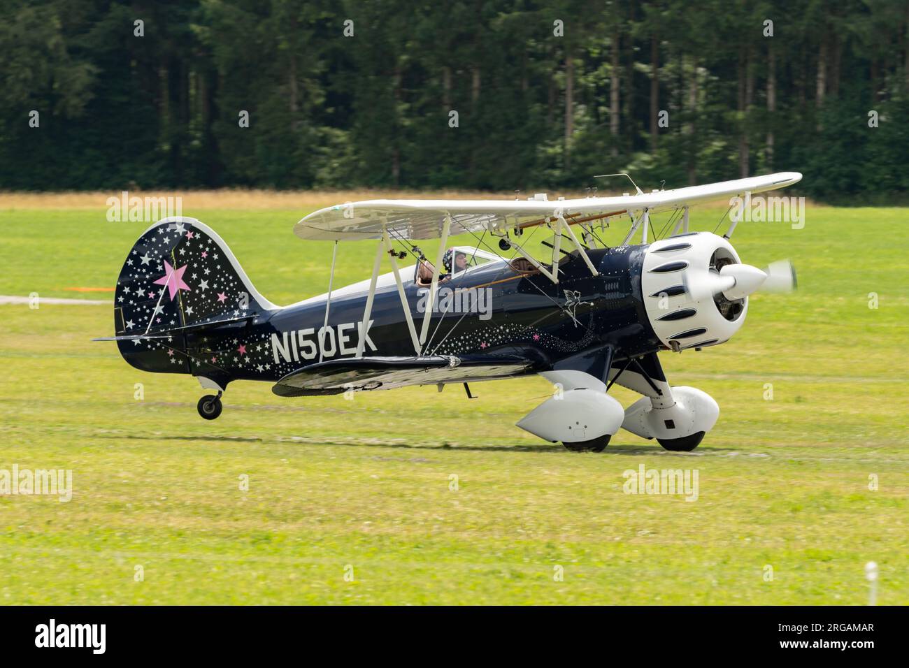 Speck-Fehraltorf, Zurich, Switzerland, July 1, 2023 N-150EK Waco Typ ...