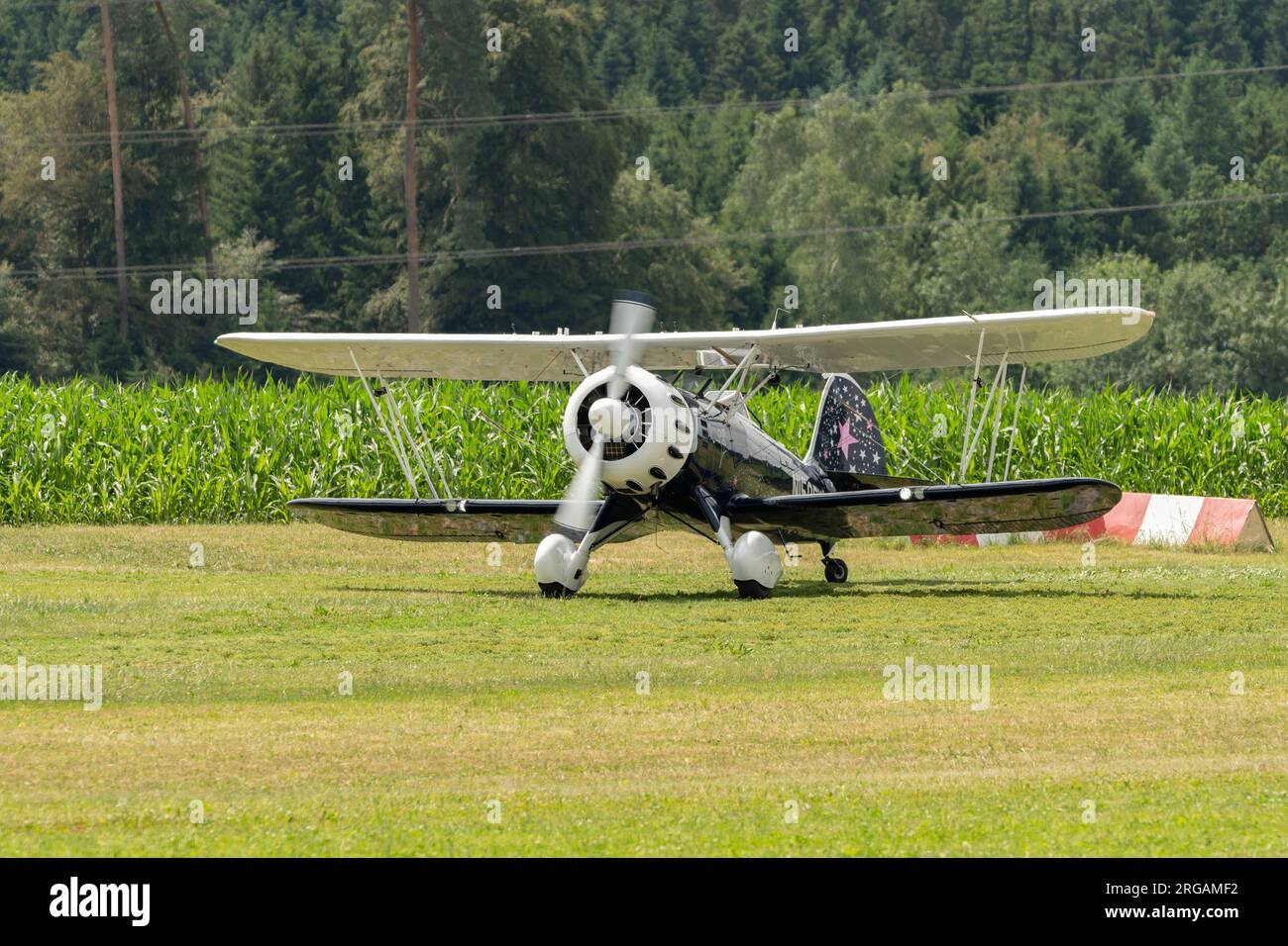 Speck-Fehraltorf, Zurich, Switzerland, July 1, 2023 N-150EK Waco Typ ...
