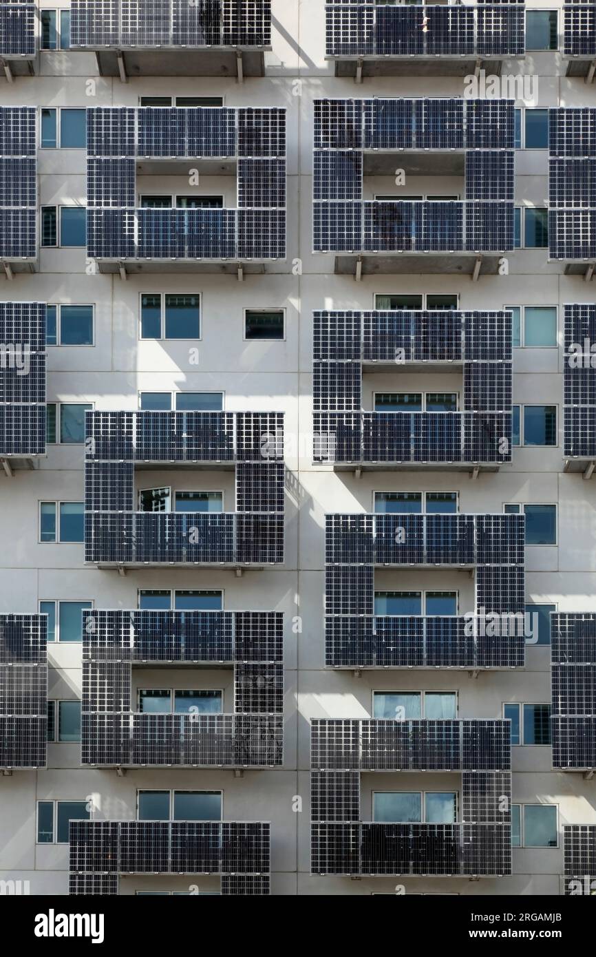 Solar panels on Ungdomsboliger (youth housing) development in Aarhus ...