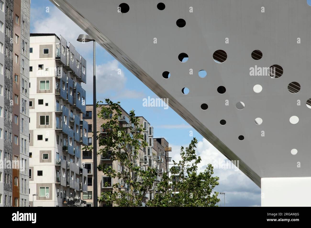 The Sailing Tower, Aarhus docklands, Denmark Stock Photo - Alamy