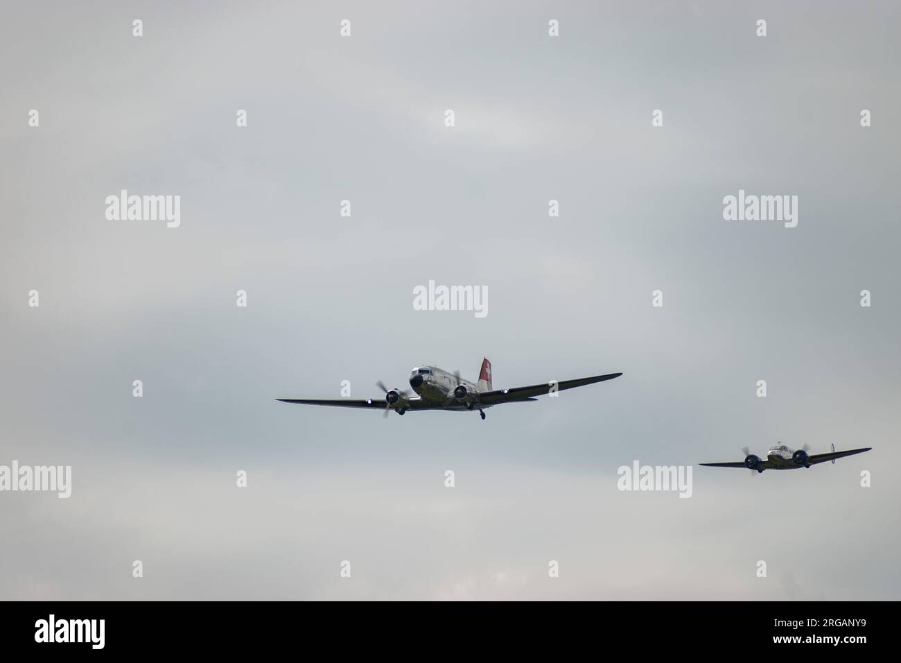 Speck-Fehraltorf, Zurich, Switzerland, July 1, 2023 Douglas DC-3C and ...
