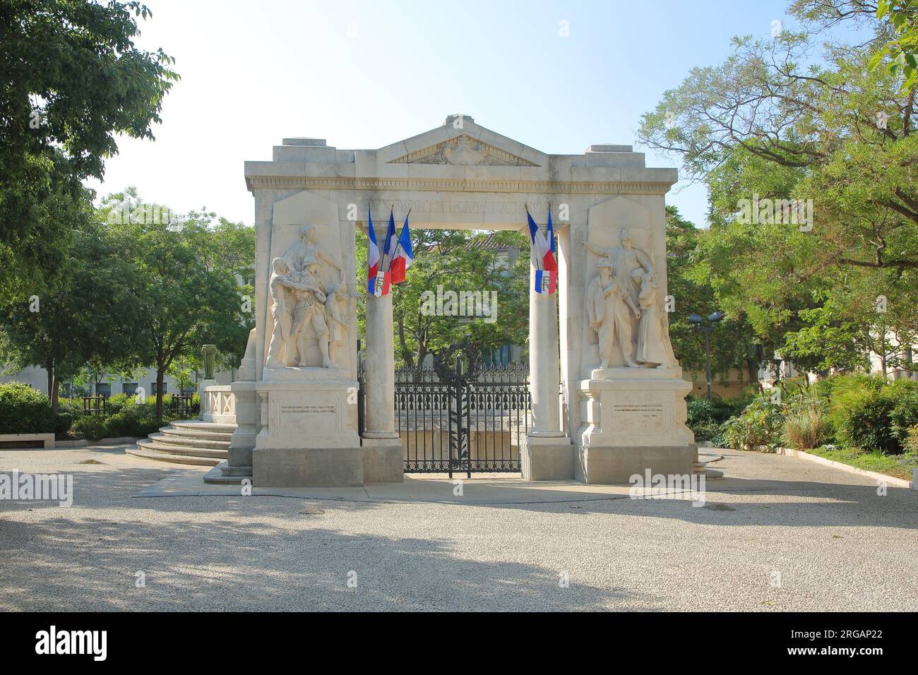 War memorial Monument aux morts de la guerre to World War 1 with French ...