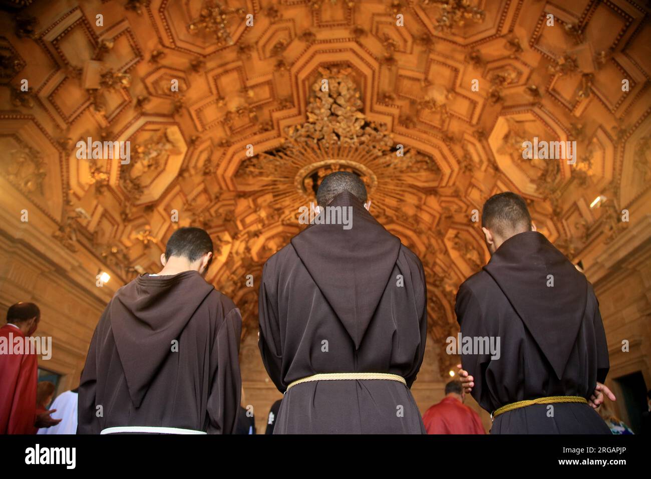 salvador, bahia, brazil - march 24, 2022: Franciscan monk seen during a ...