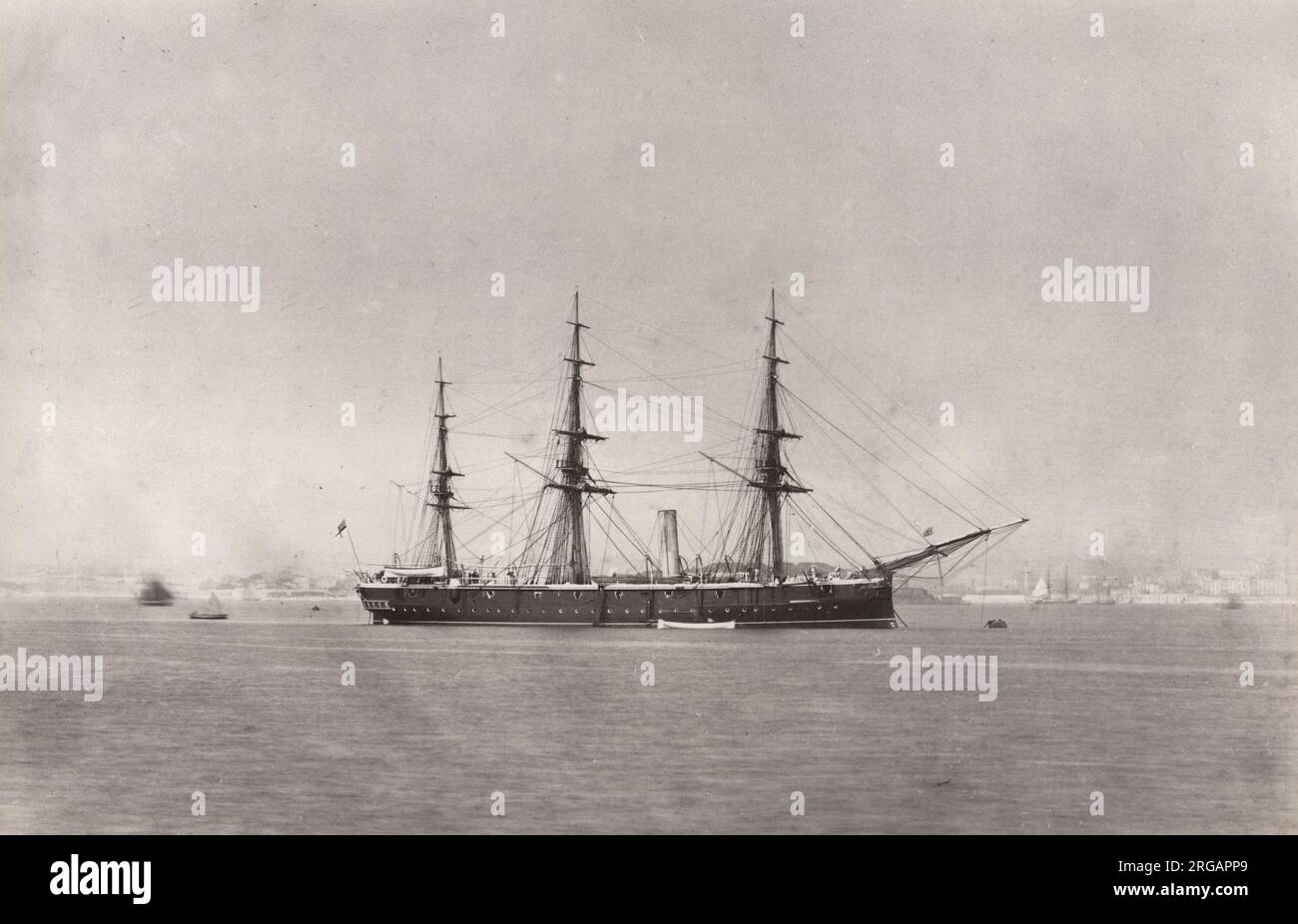 Vintage 19th century photograph: HMS Champion was one of nine Comus ...