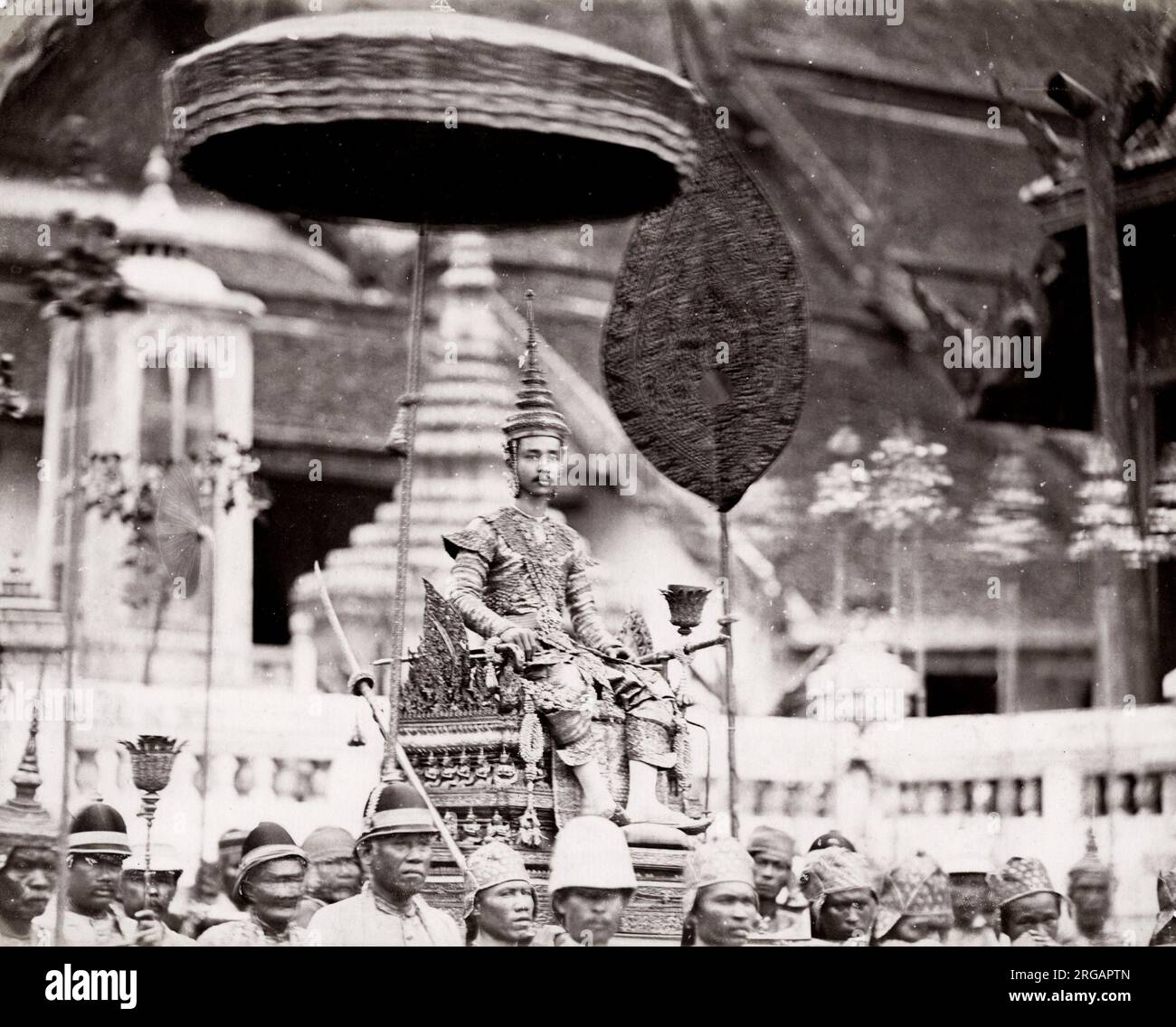 Late 19th century vintage photograph: Chulalongkorn, also known as King ...