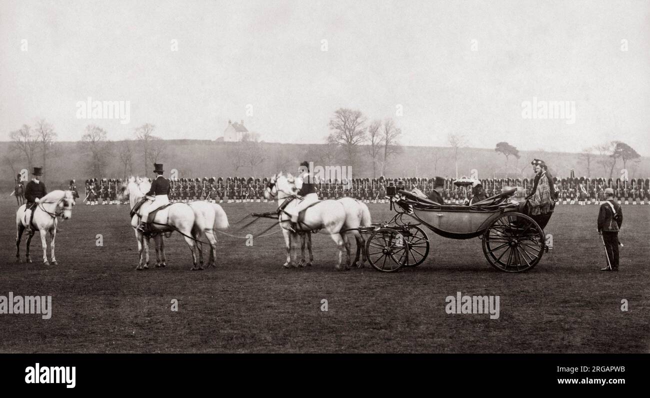 Queen Victoria inspecting Scottish troops, 1873 Stock Photo - Alamy