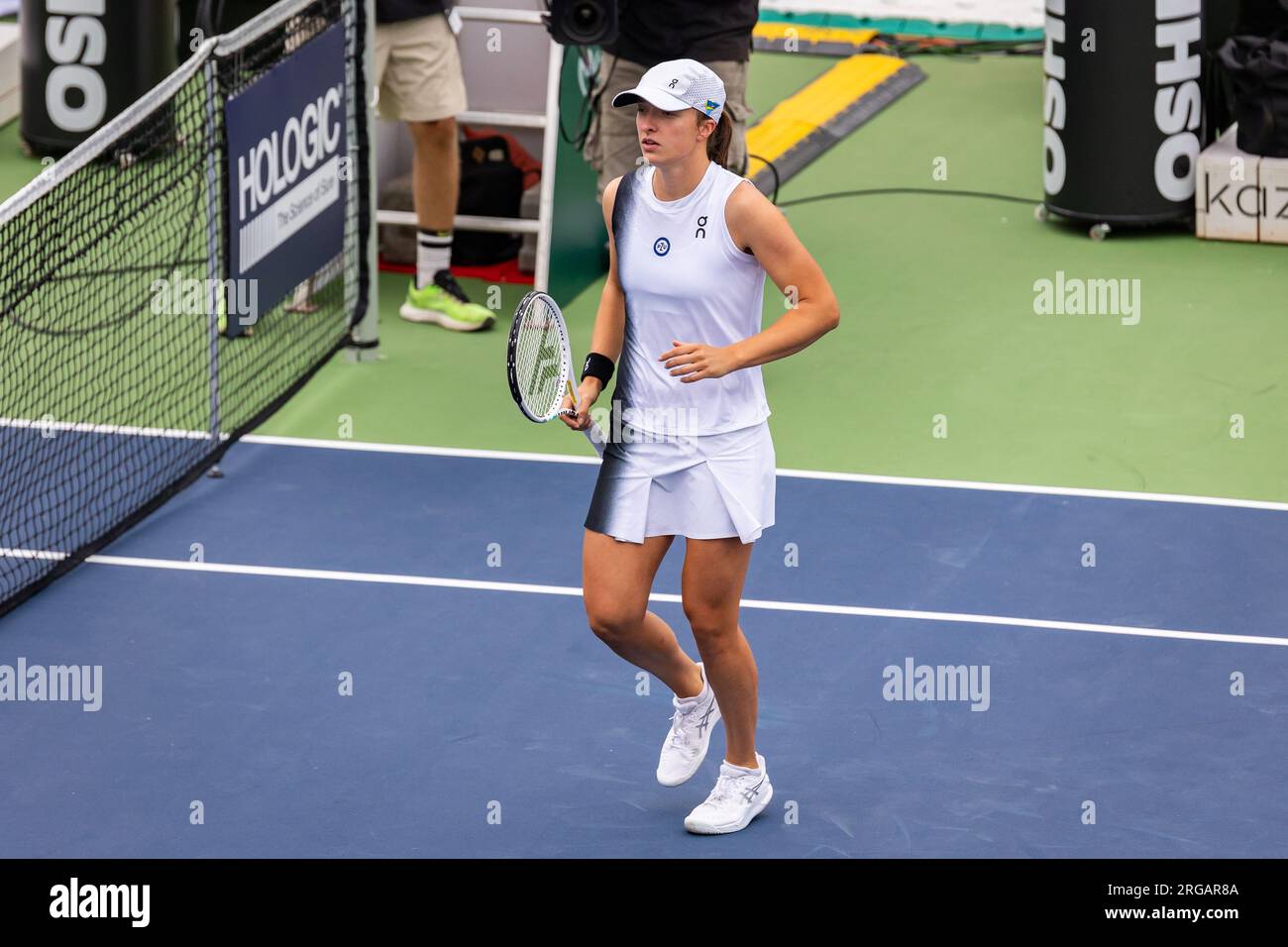 Iga Swiatek seen during the first round match BNP Paribas Warsaw Open ...