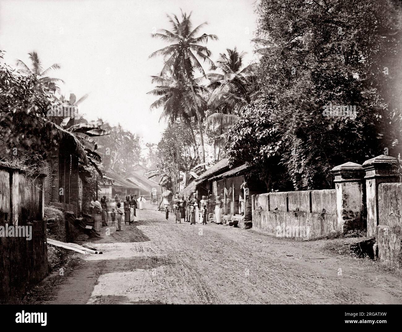 c. 1880s - Sri Lanka Ceylon - street scene Stock Photo - Alamy