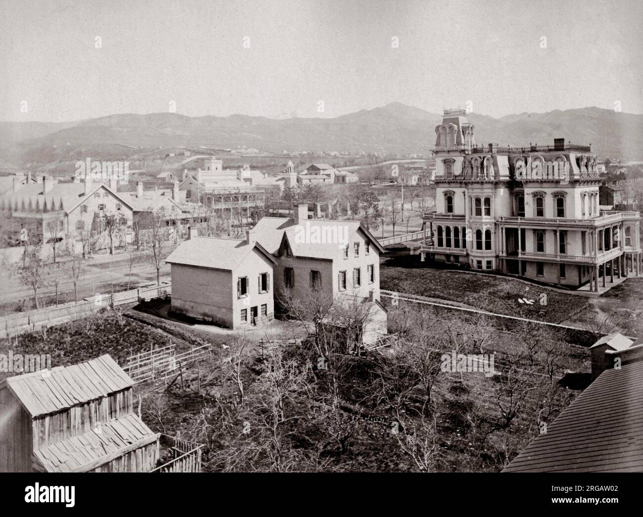 Historic houses, including the Beehive, home of Brigham Young, Church ...