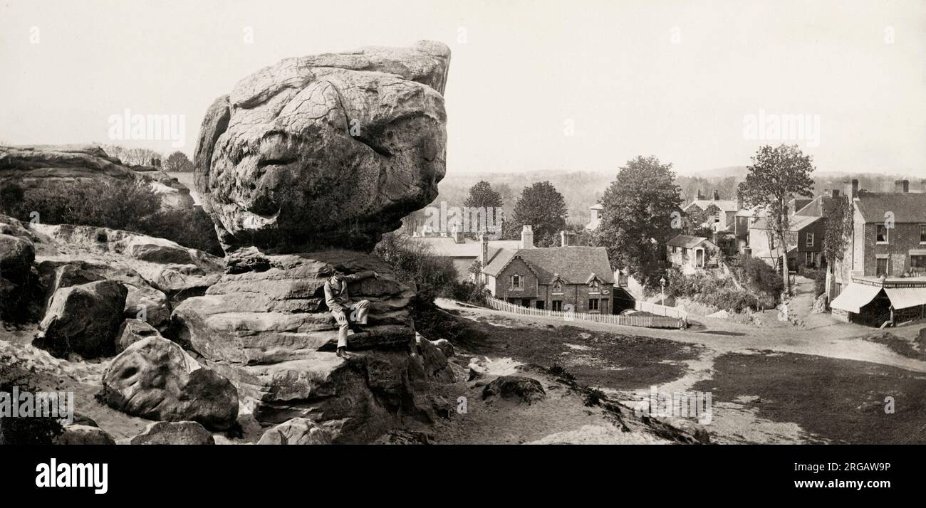 Vintage 19th century photograph: Toad Rock, Tunbridge Wells, Kent ...
