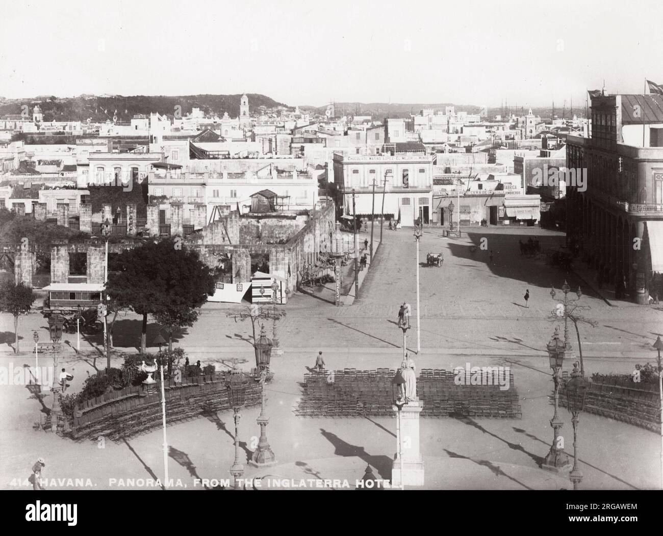 c.1900 photograph - Cuba: Havana from the Inglaterra Hotel Stock Photo ...