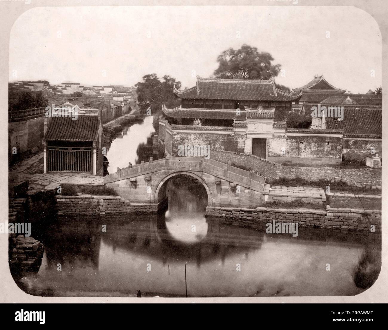 Vintage 19th century photograph China c.1880s - Shanghai city Stock ...