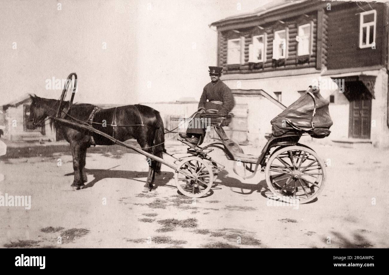 19th century vintage photograph Russia - hackney ca, pony and trap ...