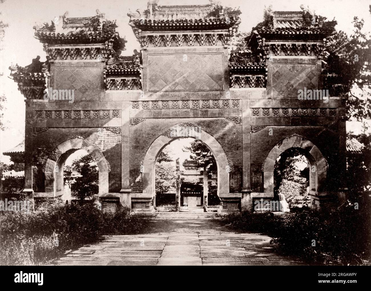 Vintage 19th century photograph China c.1880s - Chinese architecture ...