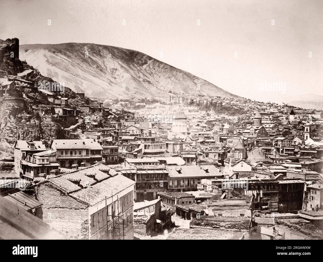 19th century vintage photograph - Caucasus Georgia - view of Tiflis ...
