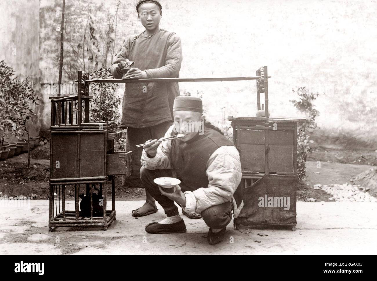 c.1890 China - Chinese types and trades - street vendor - food stall ...