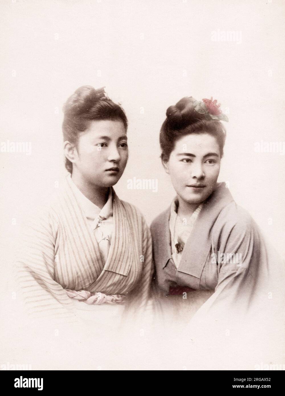 Vintage 19th century studio portrait, Japan Stock Photo - Alamy