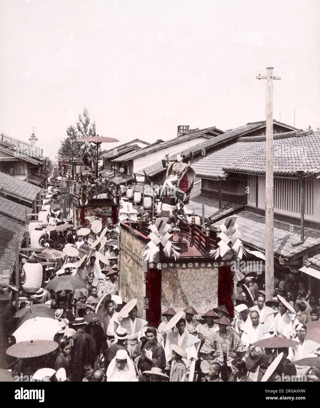 c. 1880s Japan - festival procession Stock Photo - Alamy