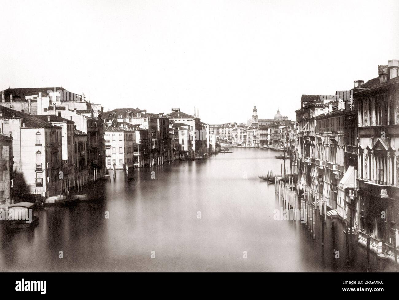 Grand canal and Rialto Bridge, Venice, Italy. c.1880's Stock Photo - Alamy