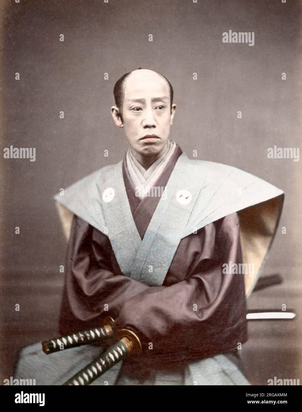 c. 1880s Japan - elderly Samurai warrior - an actor Stock Photo - Alamy