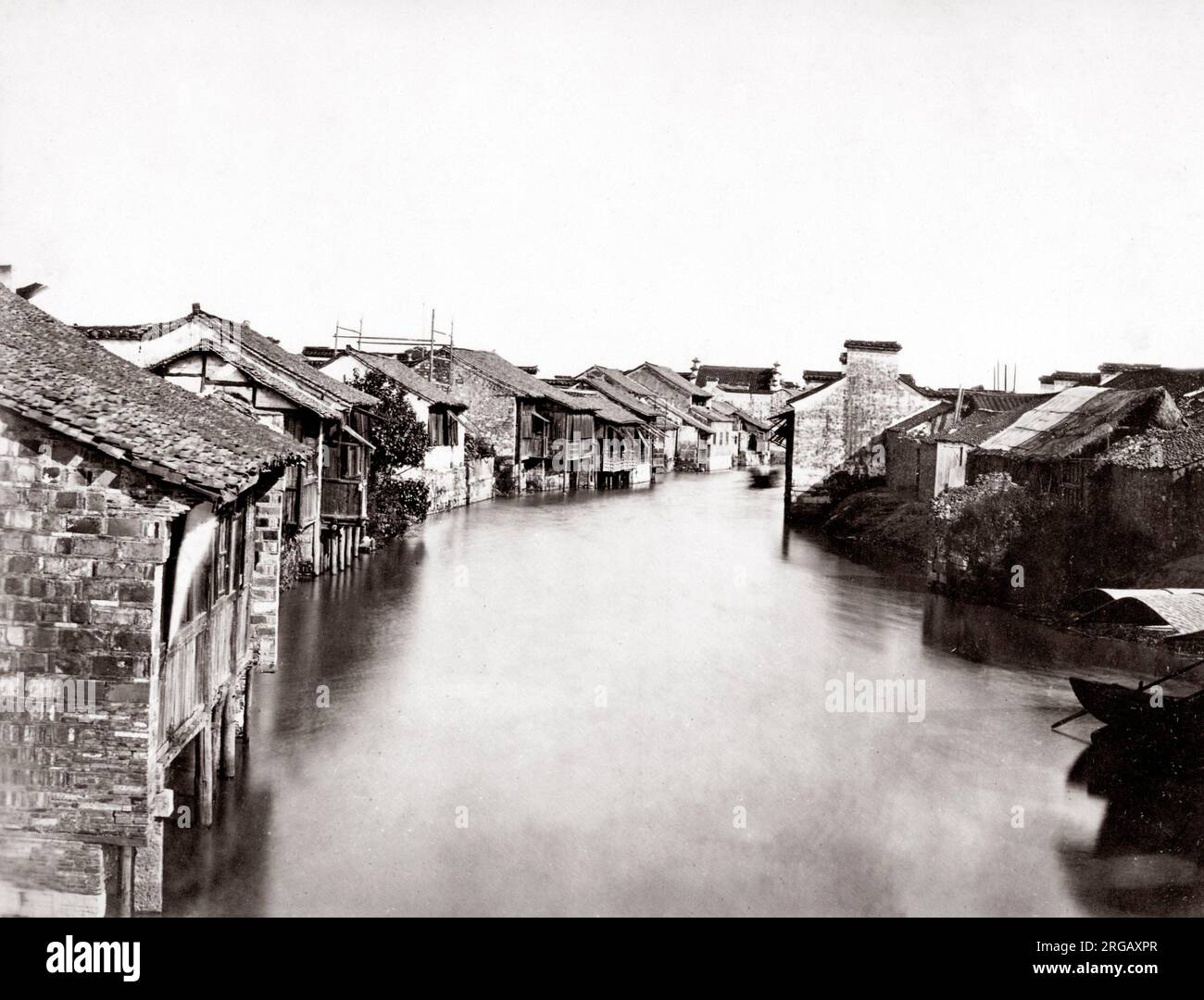 c.1880s China - Chinese floods and flooding, possibly Hankow, Wuhan ...