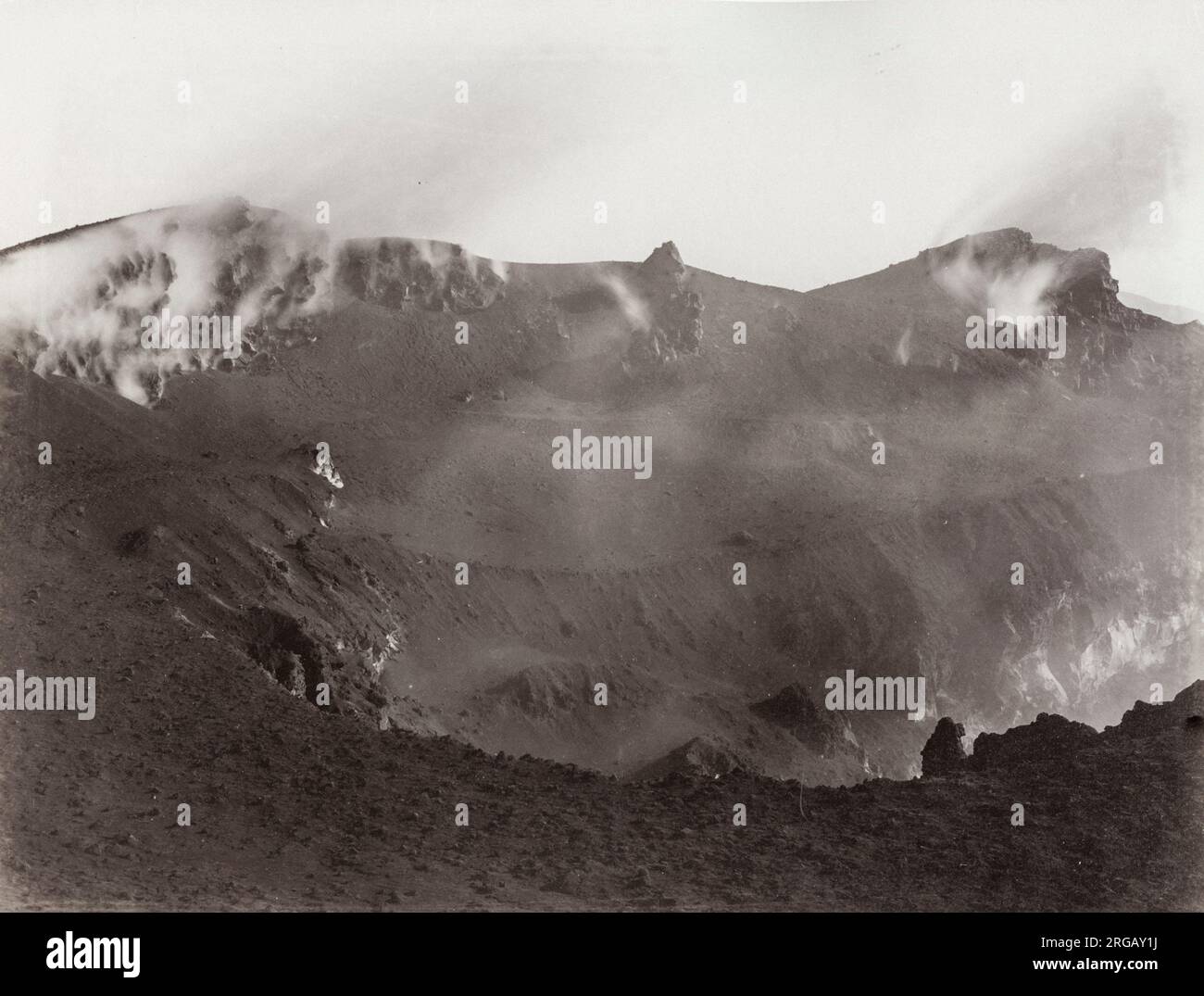 19th century vintage photograph - 1895 eruption of the volcano Mount ...