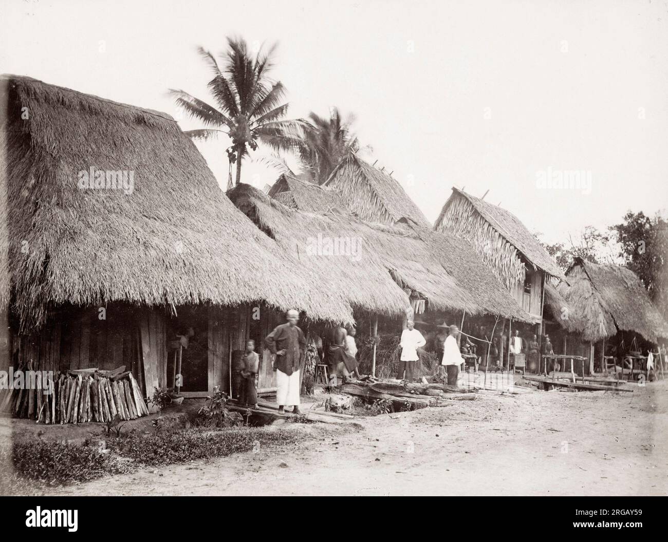 Vintage 19th century photograph: South East Asia, probably Malay ...