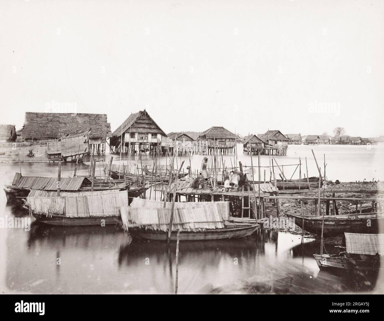 Vintage 19th century photograph: south east Asia, probably Malay ...
