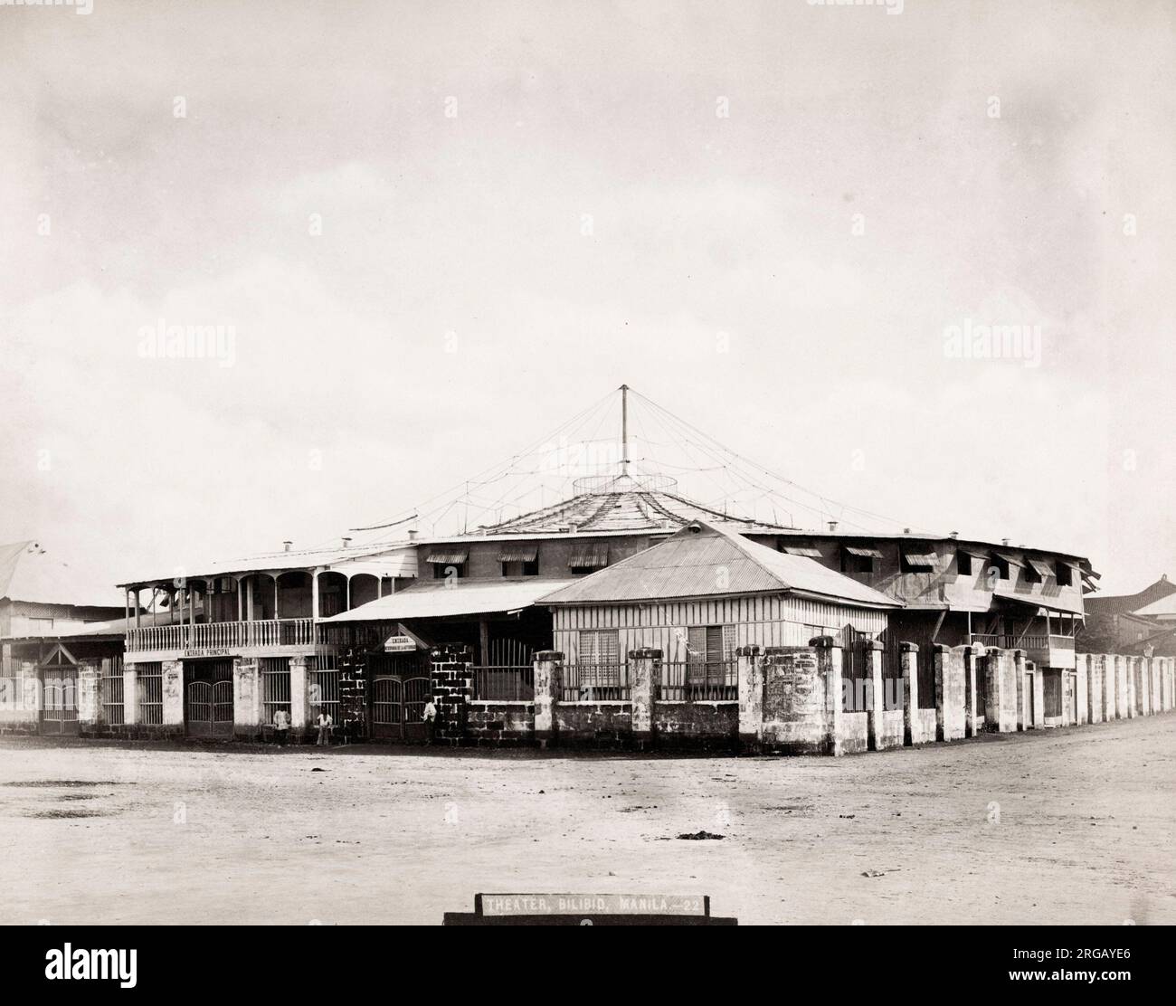 Vintage 19th century photograph: theatre, Bilibid, Manila, Philippines ...