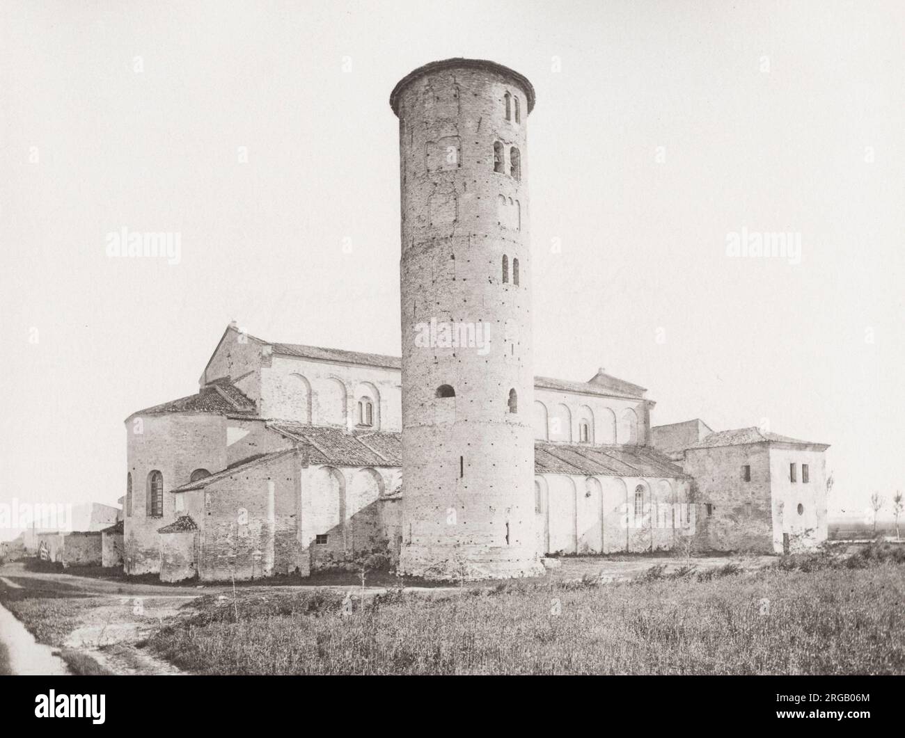 19th century vintage photograph: The Basilica of Sant' Apollinare Nuovo ...