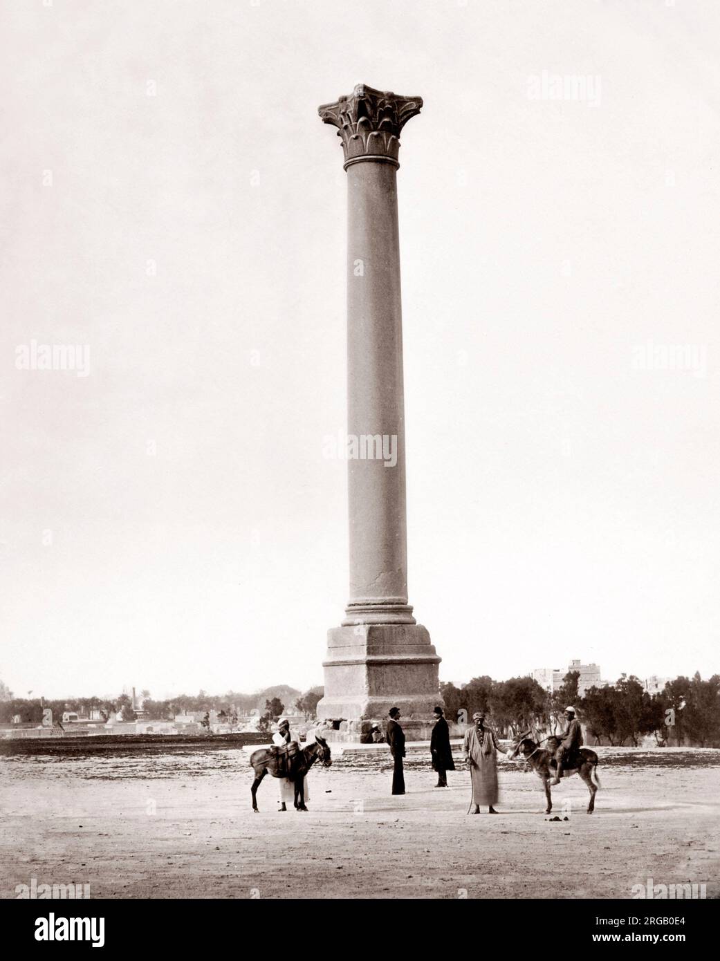 Pompey's Pillar, Roman triumphal column in Alexandria, Egypt Stock ...