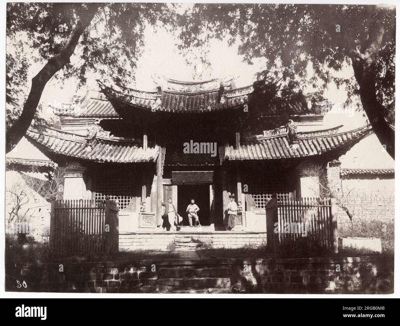 Vintage 19th century photograph: Chinese Buddhist temple China, Burma ...