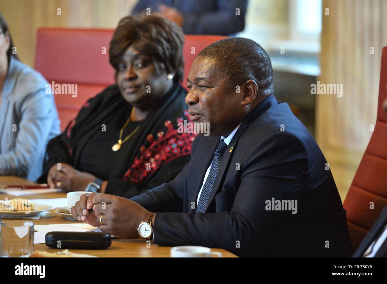 Brno, Czech Republic. 08th Aug, 2023. Mozambican President Filipe Nyusi ...