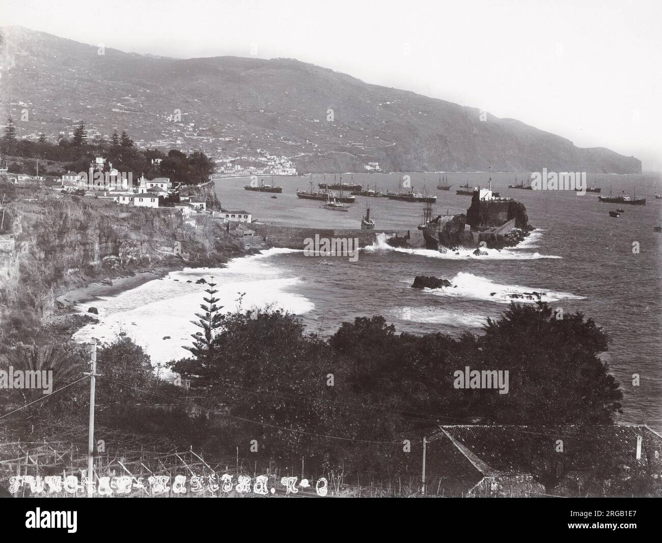 Late 19th century photograph: View of Funchal, Madeira, Portugal Stock ...